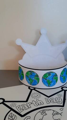 Earth Day Crown Hat Headbands Craft | Earth Day April Craftivity ...