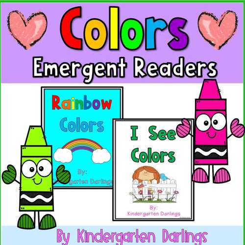 Colors Emergent Readers No Prep Printables by Kindergarten Darlings