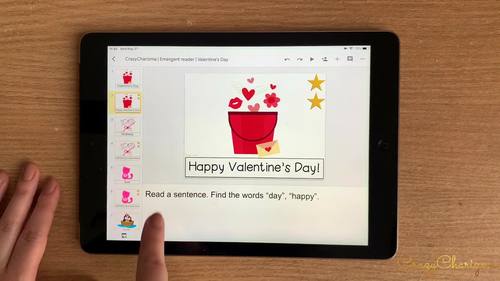 Valentines Day Emergent Reader Preschool & Kindergarten Read Aloud ...