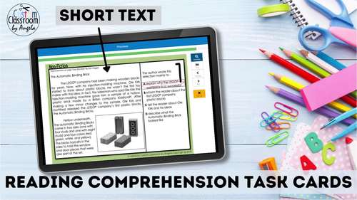 Non-Fiction Task Cards | Reading Comprehension | Digital Boom Cards
