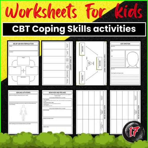 CBT Coping Skills Worksheets by Lib Anatomy school | TPT