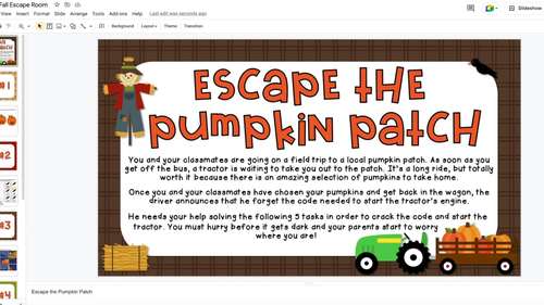 Fall Math Digital Escape Room 2nd Grade by Kristin Kennedy | TpT