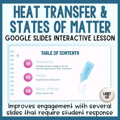 Heat Transfer & States of Matter Google Slides Presentation by Laney Lee