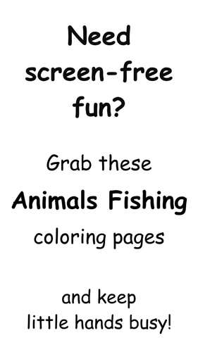 Animals Fishing Coloring Pages | Cute Fishing & Outdoor Coloring Sheets ...