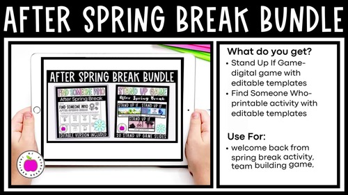 After Spring Break / March / April Team Building Game and Activity BUNDLE
