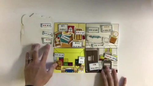 Mandarin Chinese house unit flap book and video bundle 中文家居单元折叠书，视频大礼包