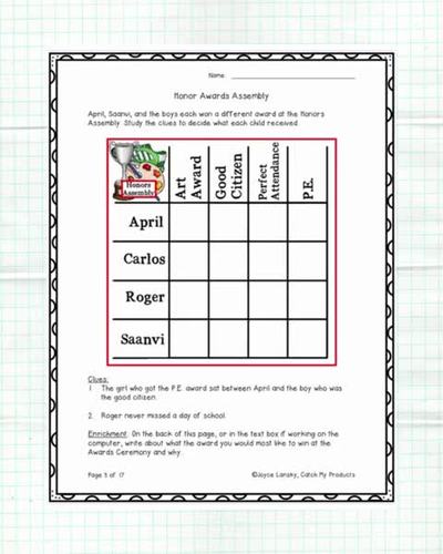 End of Year Printable Logic Puzzles Brain Teasers Kids Critical ...