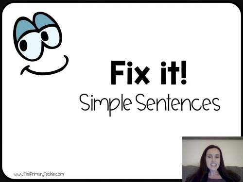 7 Minute Whiteboard Videos - Fix It! Sentences - Level 1 by The Primary ...