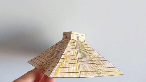 Kukulcán Temple 3D Craft Chichén Itzá Mexico Templo Maya manualidad español