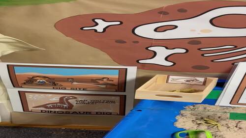 Dinosaur Dig Dramatic Play with Dino Posters & Foliage by Tykes N Tots ...
