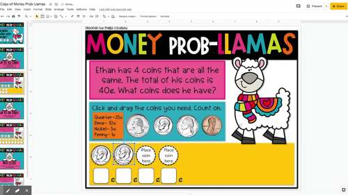 Money Counting Coins Problem Solving | Digital Math Centers ...