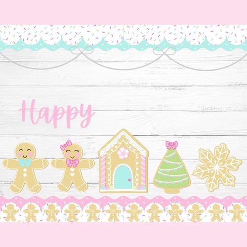 Bulletin Board Kit - Christmas Gingerbread Cookies by CountToTen