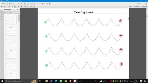 Preschool line tracing worksheet to practice and develop fine motor skills