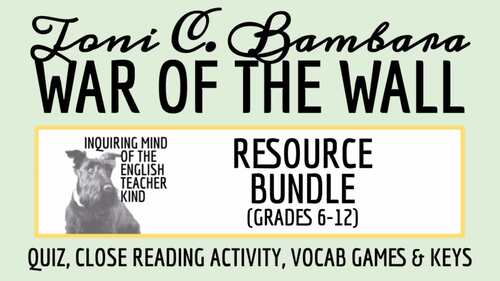 "The War of the Wall" Quiz, Close Reading Activity, and Vocabulary ...