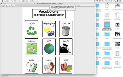 Special Education & Autism Science Unit- Recycling and Conservation