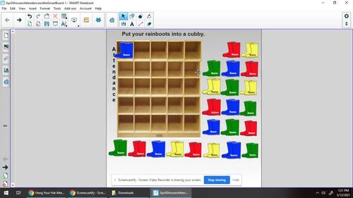 April Showers Attendance on the Smart Board™ by Little Library of Learning