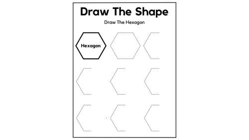 DRAW THE SHAPE AND NAME / DRAW THE SHAPE WOTKSHEET by TeacherTrail ...