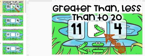 Greater Than Less Than to 20 - Digital Distance Learning ONLINE lesson