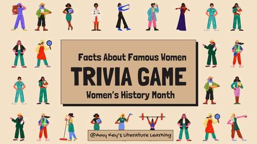 Women's History Month Trivia Game Facts Famous Women Middle & High School