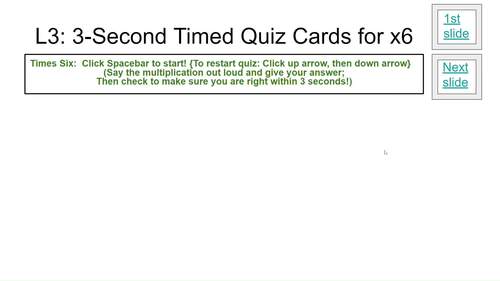 Digital Times Table Flashcards for Google Slides-LEVEL 3, Timed Math ...