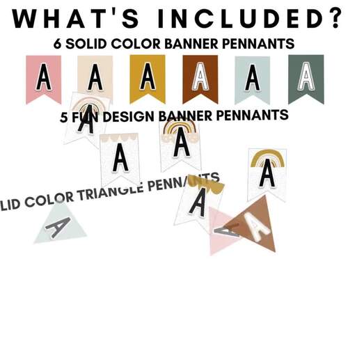 Boho Rainbow Banners | Editable | *NEW | TPT