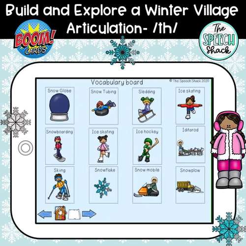 Winter Village Articulation BOOM Cards™- /th/ by The Speech Shack