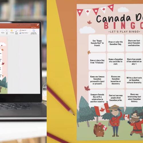 Canada Day Bingo Card | Editable Game for Cultural Celebrations | July 1st
