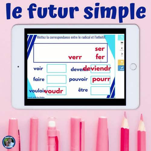 French Future Tense Boom Learning™ Digital Task Cards futur simple