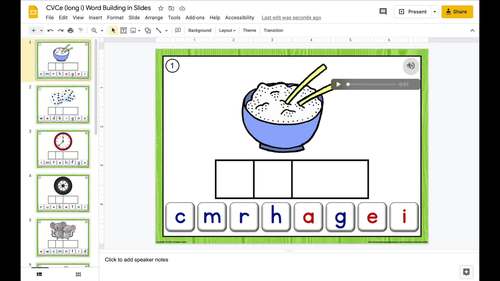 CVCe - Long I - Phonics Word Building for Google Slides by Second Grade ...