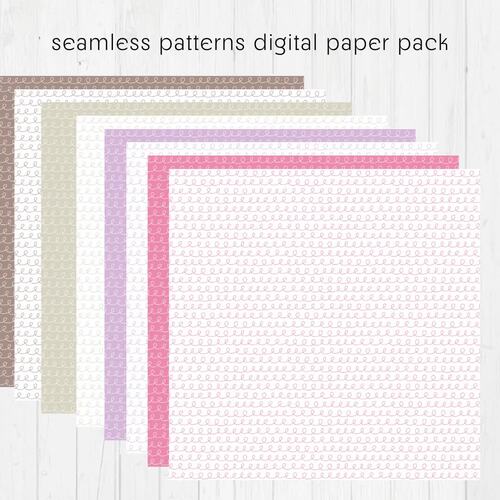 Scribble Doodles Paper Pack, Pastel Rainbow Colours & White Seamless ...