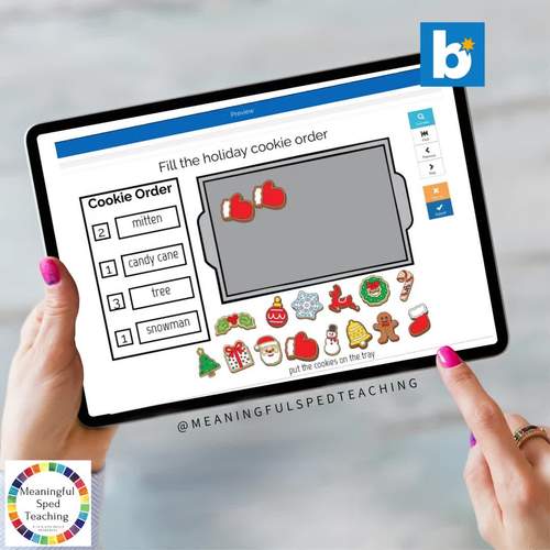 Christmas Life Skills Math Inventory Cookie Order Boom Cards™ | TPT