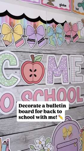 Back to School Bulletin Board Kit | Composition Notebook Decor | Pastel