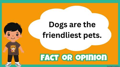 Fact and Opinion: Interactive Google Slides by Blacklight Kreationz