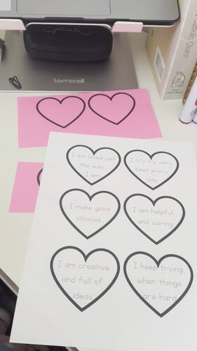 Positive Affirmations Valentines Day Activity Craft by Crafty Learning Co.