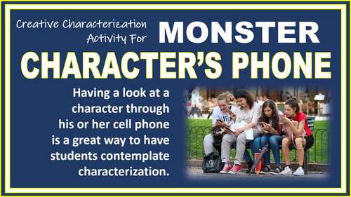 Monster - Characterization Activity, Assessment, Project | TPT