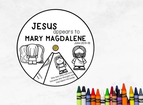 Jesus Appears to Mary Magdelene Easter Resurrection Bible Spinning ...
