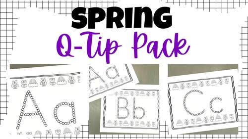 Spring Q-Tip Painting | Fine Motor Skills Pack by Create 25 Printables