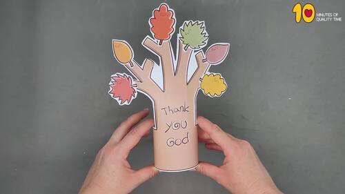Thanksgiving 3D Thankful Tree Craft by 10 Minutes of Quality Time