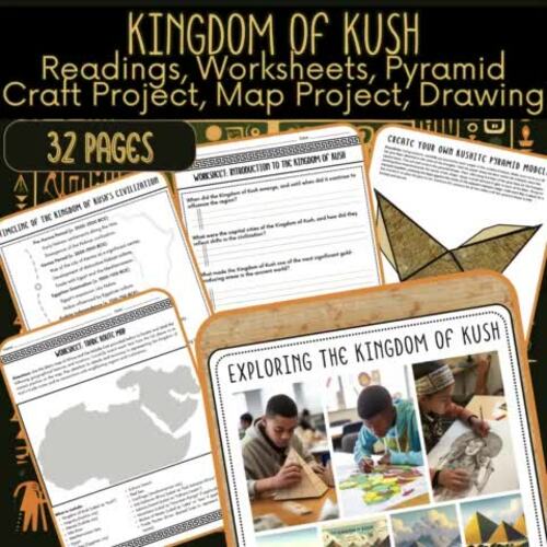 Kingdom of Kush Readings, Worksheets, Pyramid Craft Project, Map ...