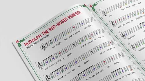 Rudolph the Red-Nosed Reindeer Christmas Music Boomwhackers (Color ...