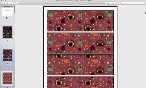 Fall and Thanksgiving Classroom Bulletin Board Borders by Crafts by Rawan