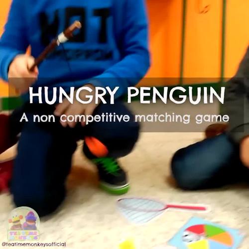 HUNGRY PENGUIN! PRINT & PLAY non-competitive game for colour and shape ...