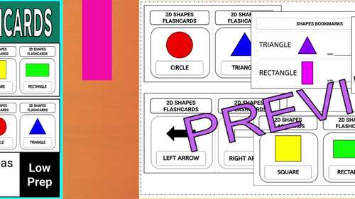 2D Shapes Flash Cards For Toddlers, Kindergarten, And Preschool by ...