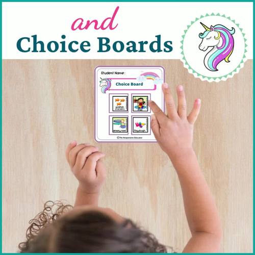 Unicorns Token Board Individual Reward Systems Reward Chart | TPT
