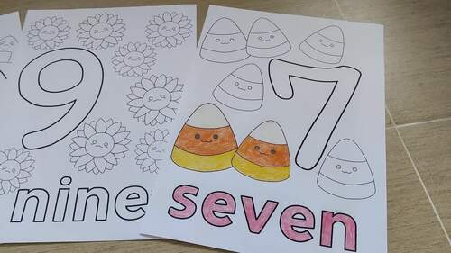 1-10 Simple Numbers Coloring Pages | Preschool Coloring Sheets ...