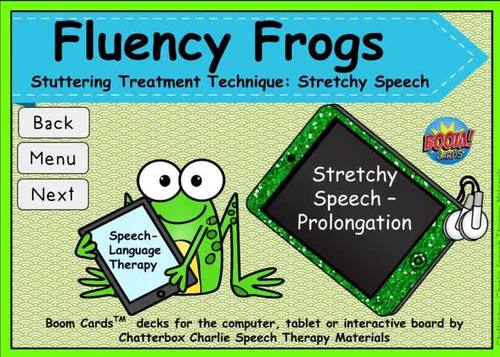 Stretchy Speech Prolongation Stuttering Fluency Technique Boom Cards