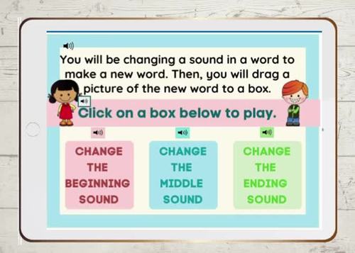 Phonemic Manipulation Phonological Awareness (Boom Cards with Audio)