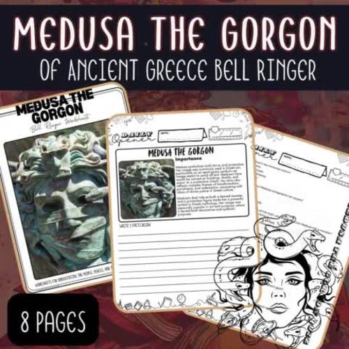 Medusa the Gorgon of Ancient Greece Bell Ringer: Reading, Worksheet ...