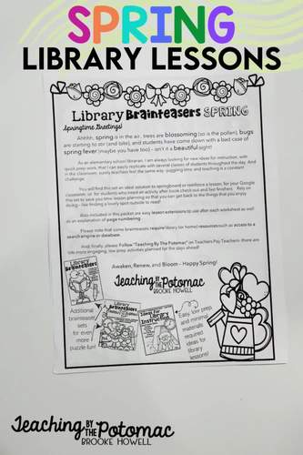 Library Brainteasers - Spring Library Lessons | TPT