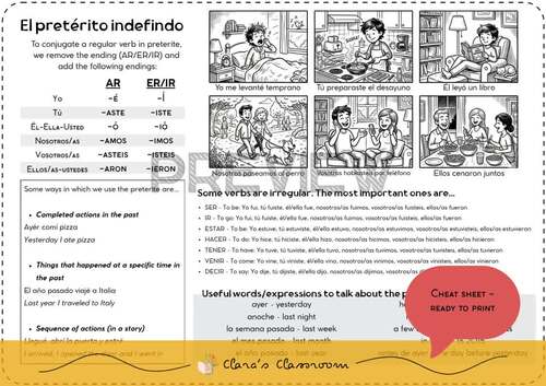 El pasado - Past tense in Spanish - Pretérito indefinido activities set